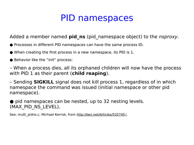 Namespaces And Cgroups The Basis Of Linux Containers Pdf