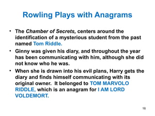 Names in J. K. Rowling’s Harry Potter Books | PPT