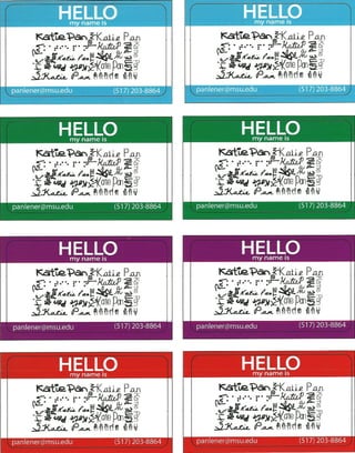 Name Tag Business Cards | PDF