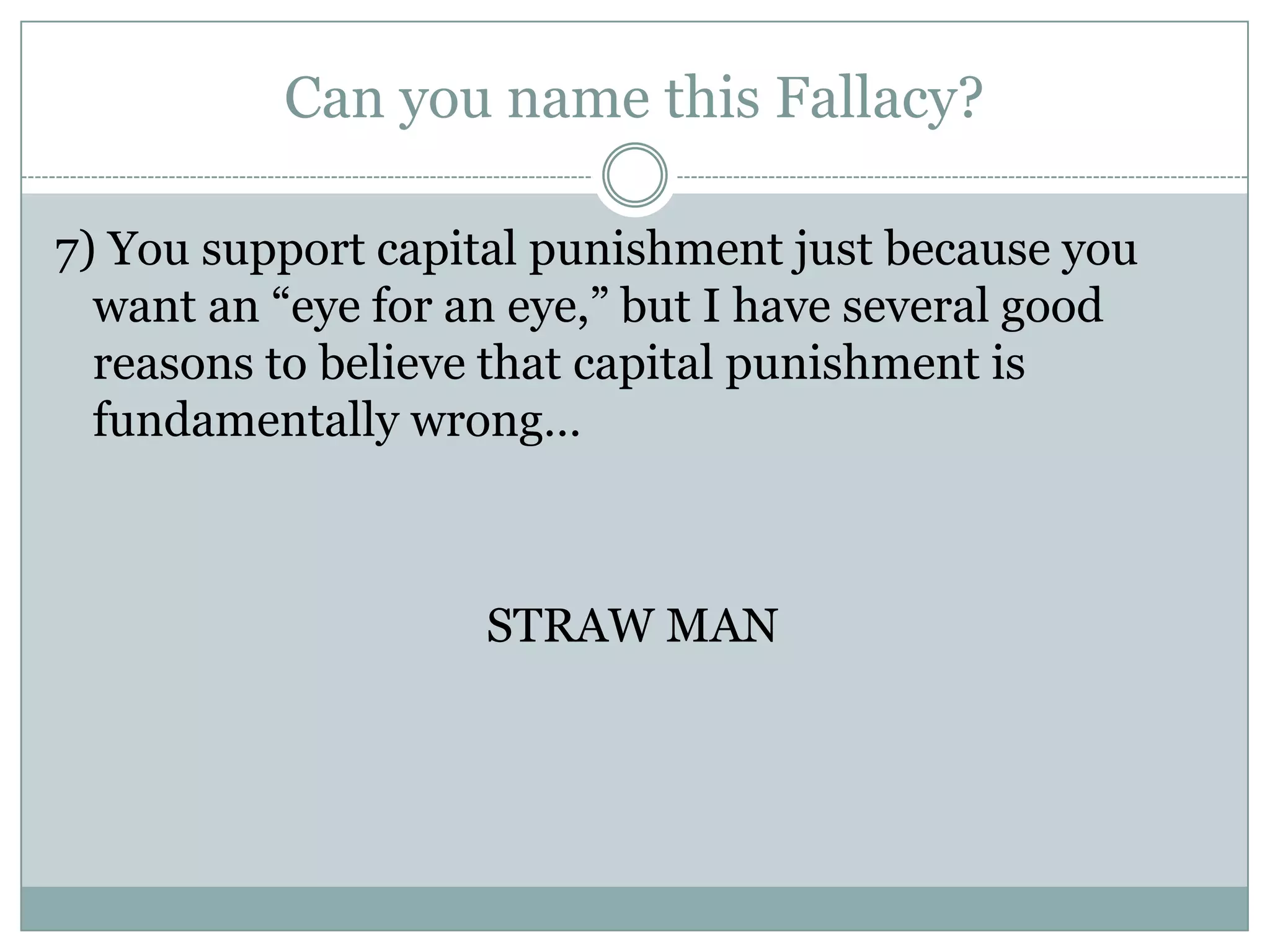 Name that fallacy | PPT
