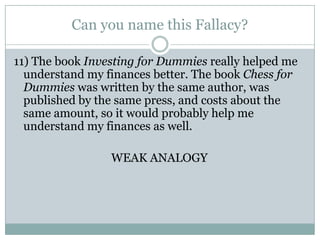 Name that fallacy | PPTX