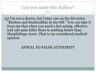 Name that fallacy | PPTX