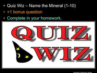 Name that Mineral Quiz, Earth Science Lesson PowerPoint, Geology ...
