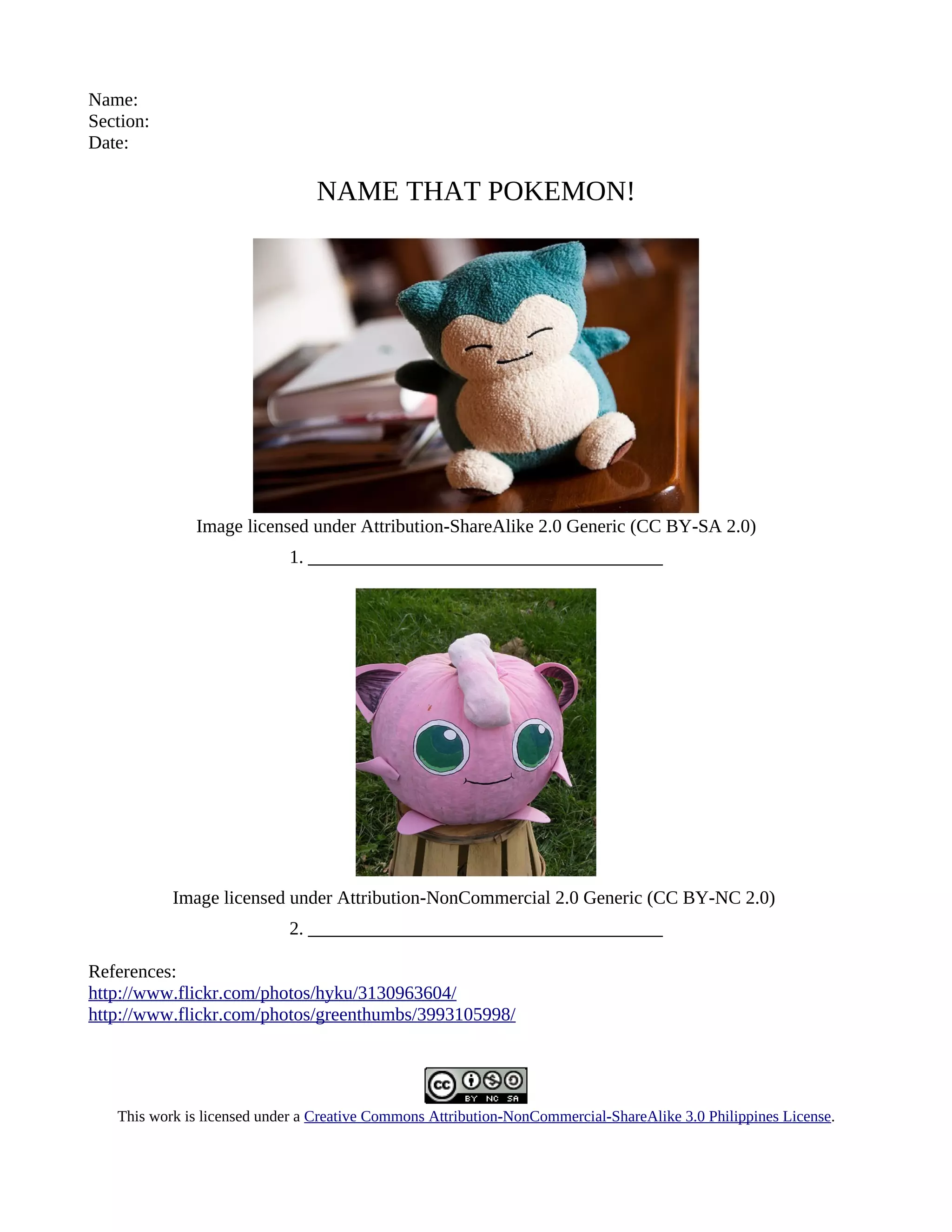 Name that Pokemon | ODT