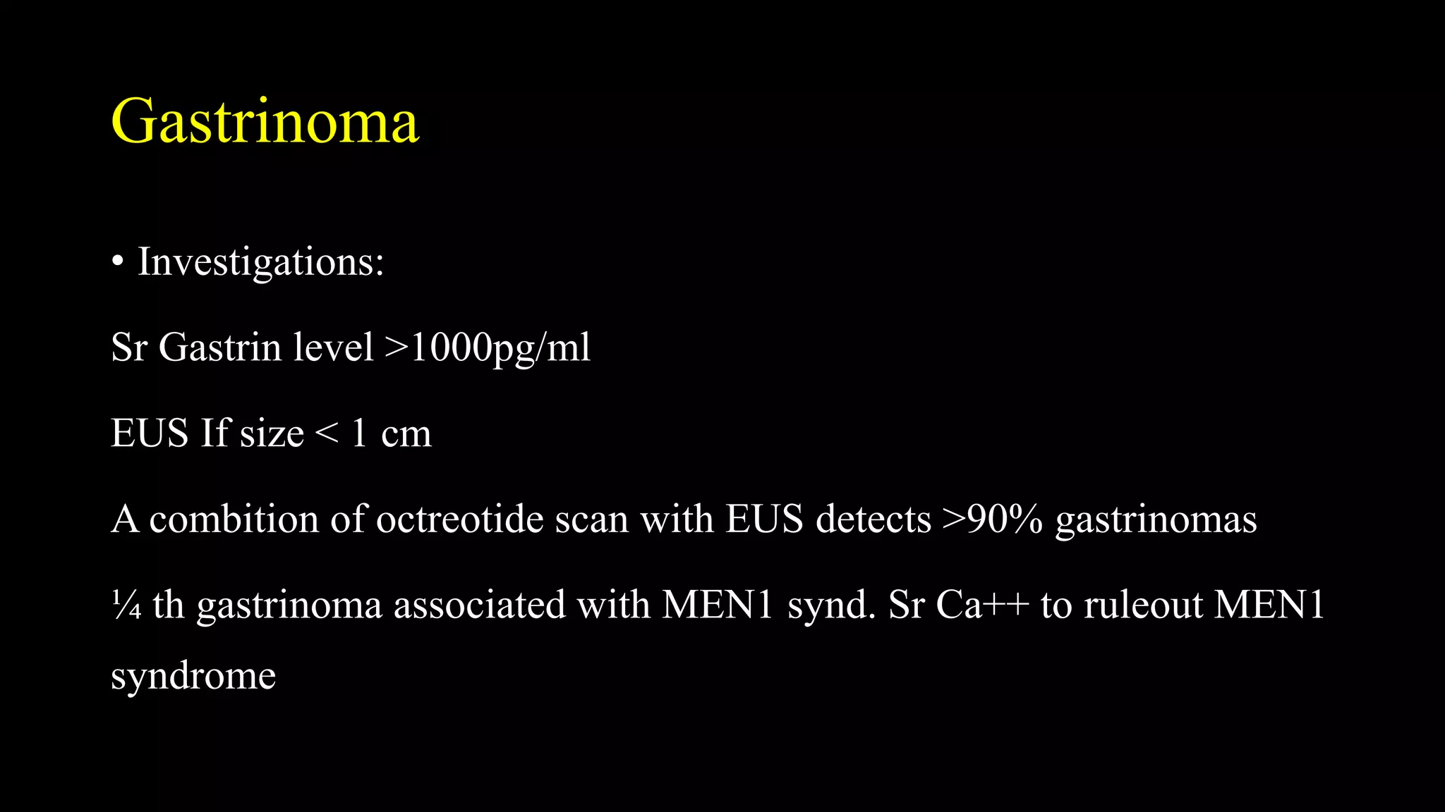 Name the endocRine tumors of pancreas | PPT