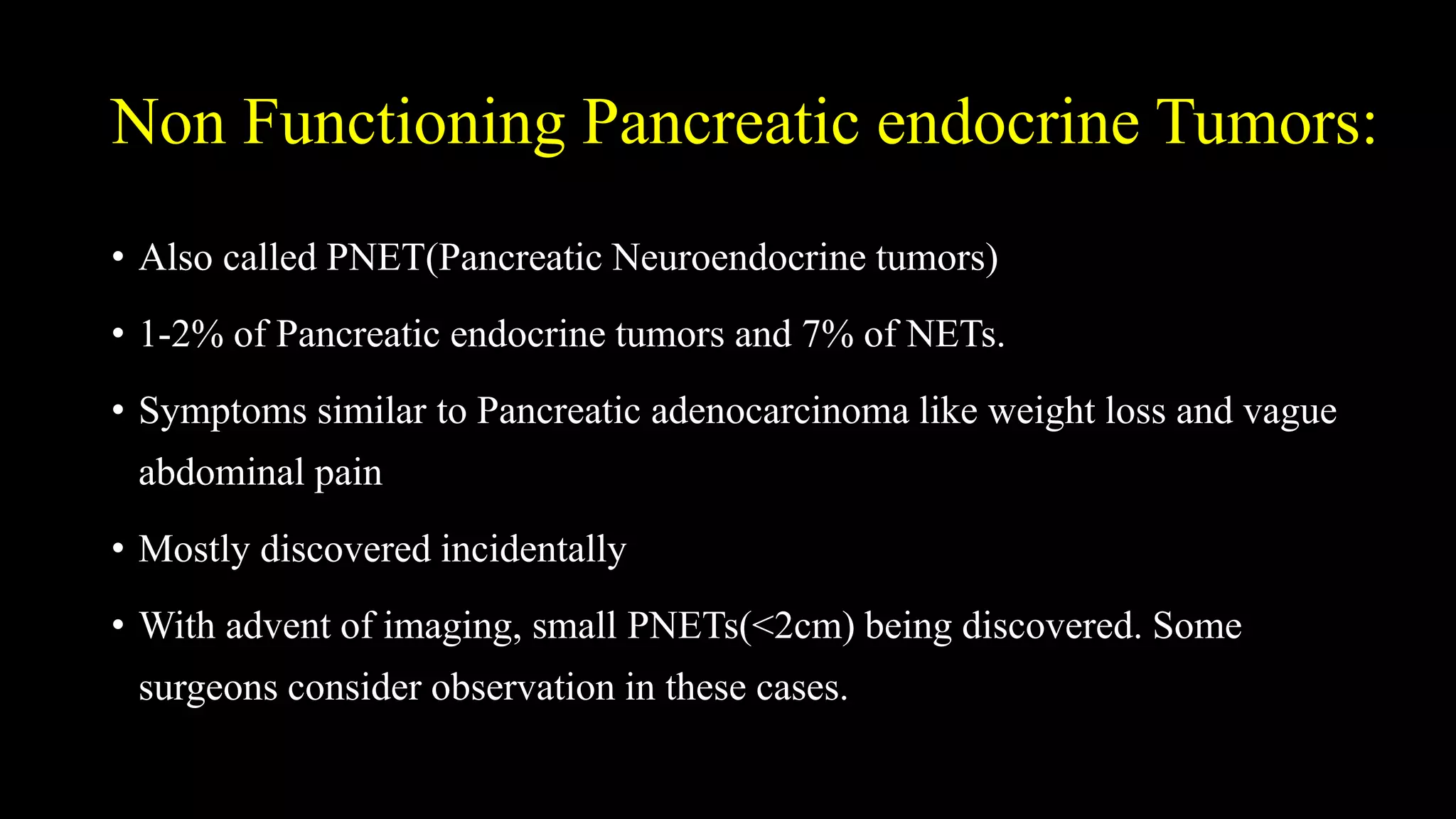 Name the endocRine tumors of pancreas | PPT