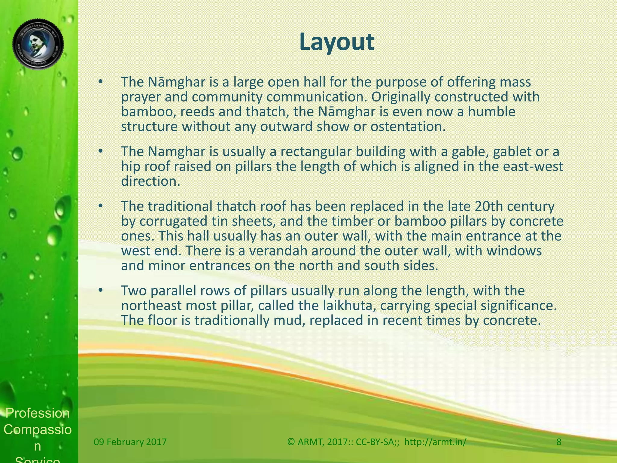 Namghar - A community meeting place | PPTX