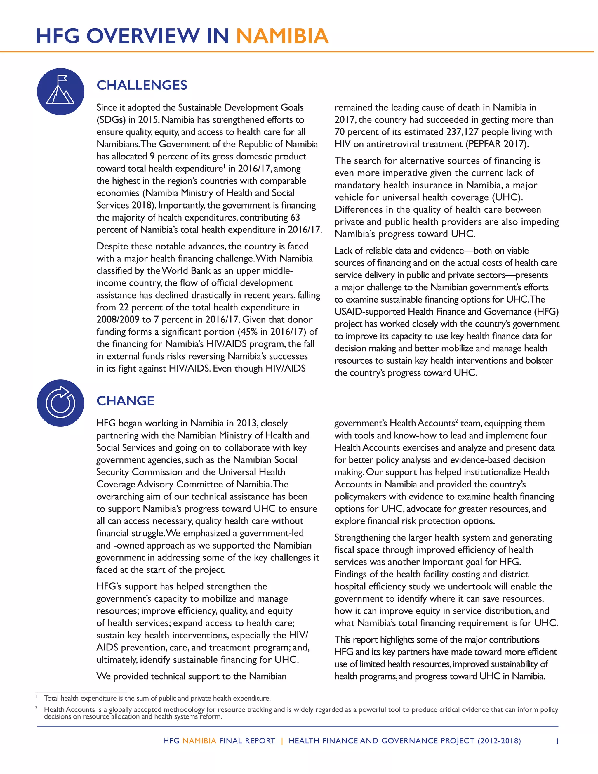 Namibia HFG Final Report | PDF | Health Insurance | Insurance