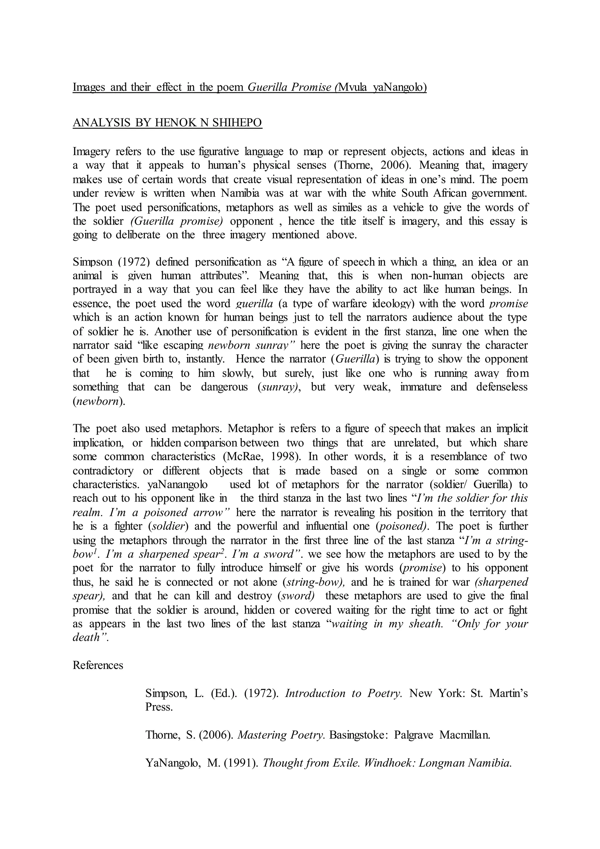 Guerilla Promise by Mvula yaNangolo | DOCX