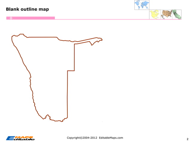 Namibia map, Namibia outline map, Namibia editable map, Namibia ...