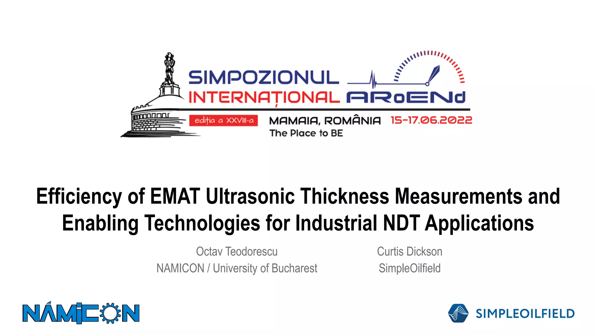 NAMICON - SimpleOilfield - Efficiency of EMAT Ultrasonic Thickness ...