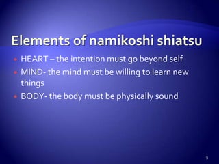 NAMIKOSHI SHIATSU | PPTX