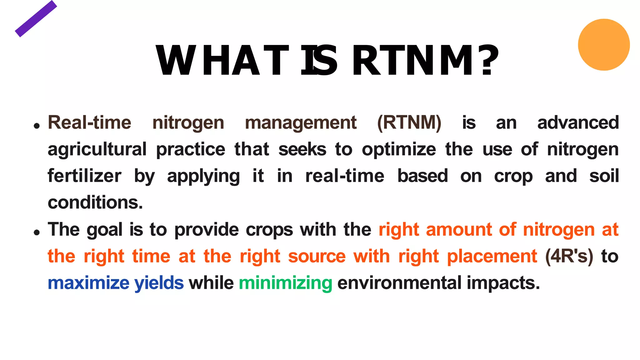 RTNM-Real Time Nitrogen Management | PPTX