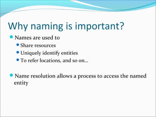 Naming in Distributed Systems | PPT