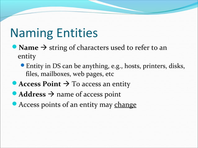 Naming in Distributed Systems | PPT | Computer Networking | Computing