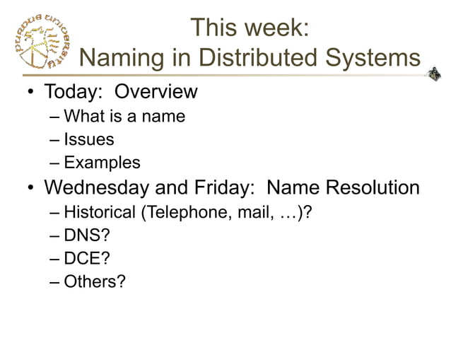 Name Naming System In Distributed Computing Ppt