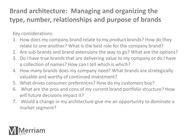 Branch Architecture and Brand Portfolio Management and Structure | PPT