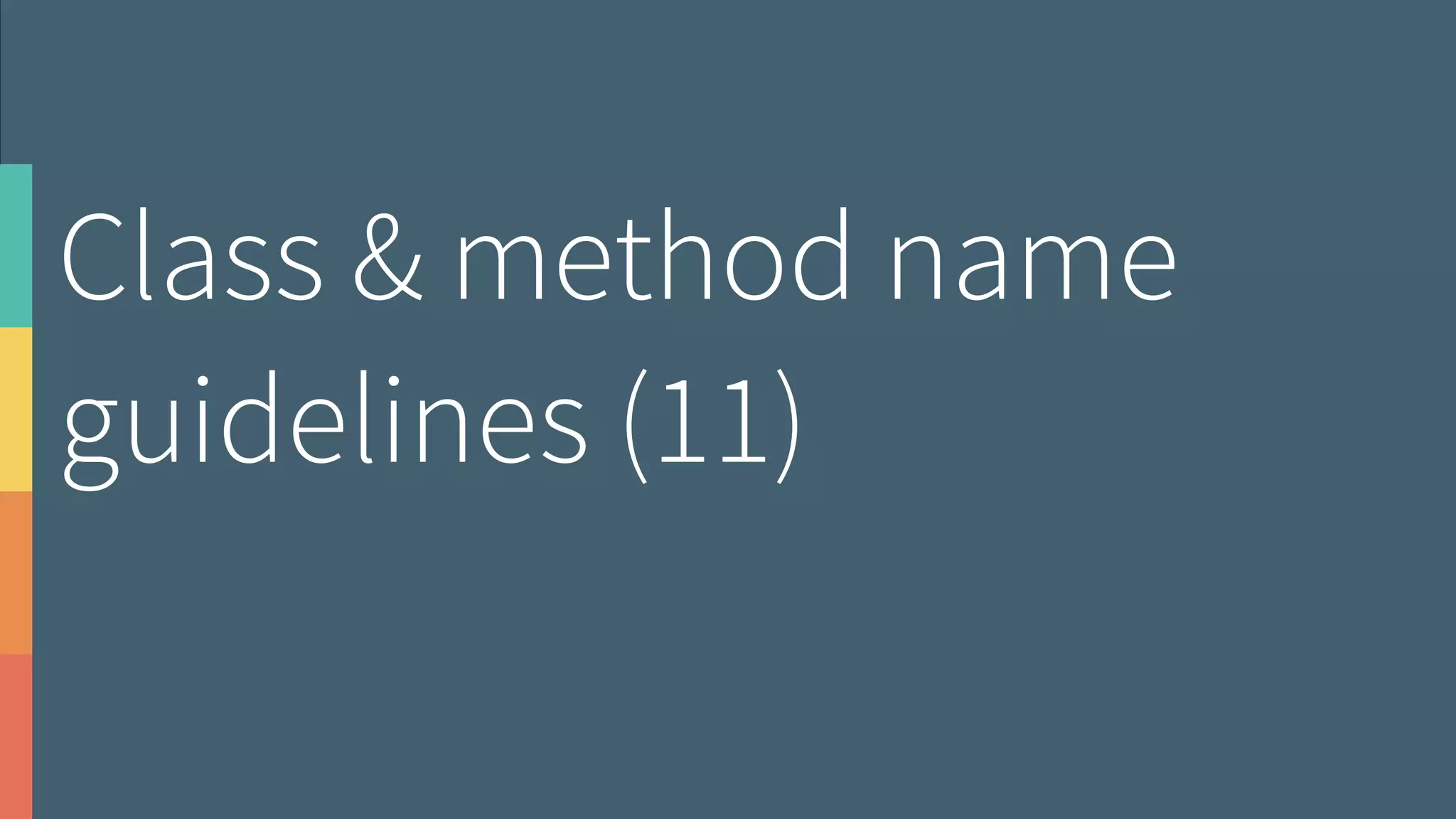 Naming guidelines for professional programmers | PPT