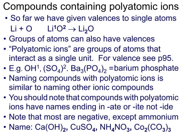 Naming ionic-covalent Chemicals | PPT