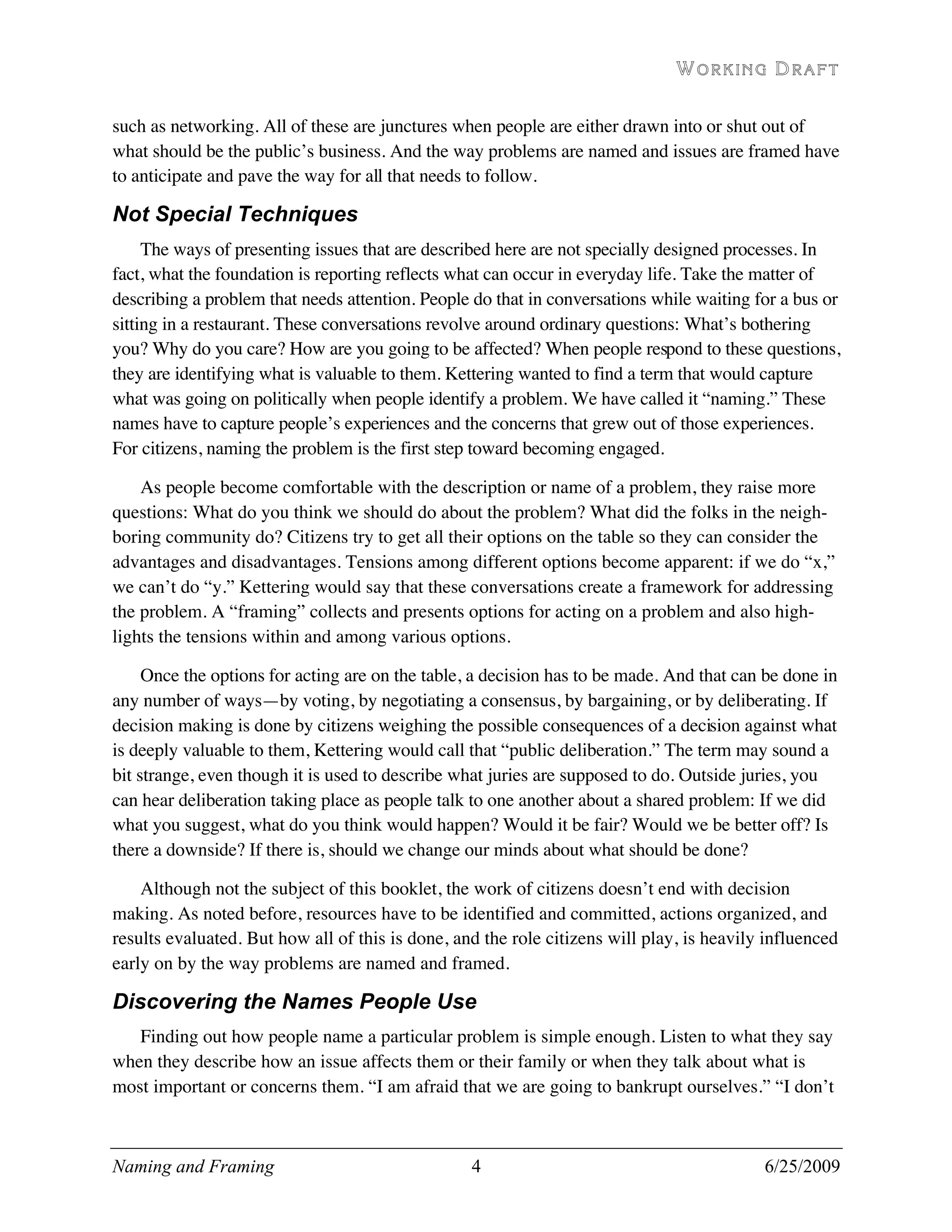 Naming And Framing Booklet | PDF
