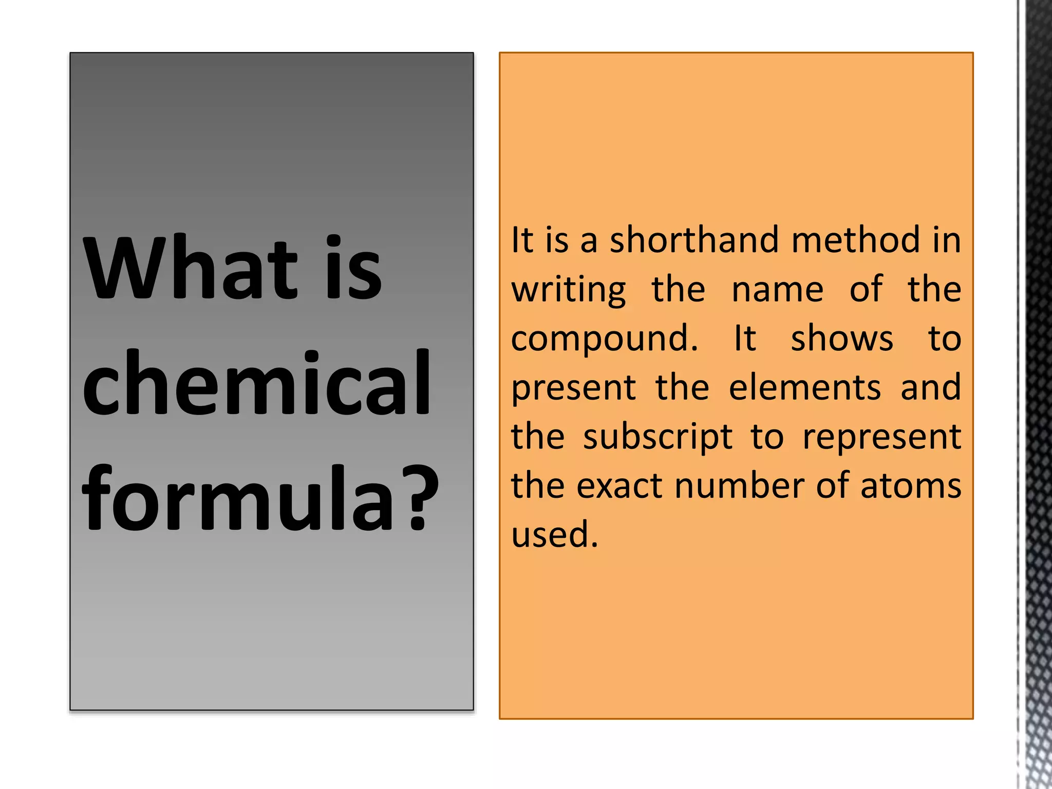 Naming and Writing Chemical Formula | PPTX
