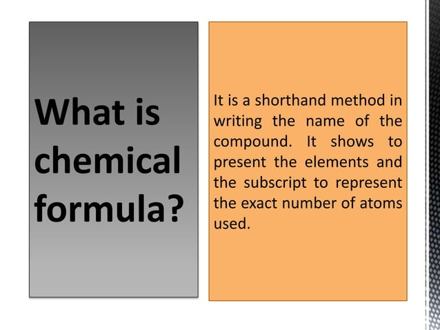Naming and Writing Chemical Formula | PPTX