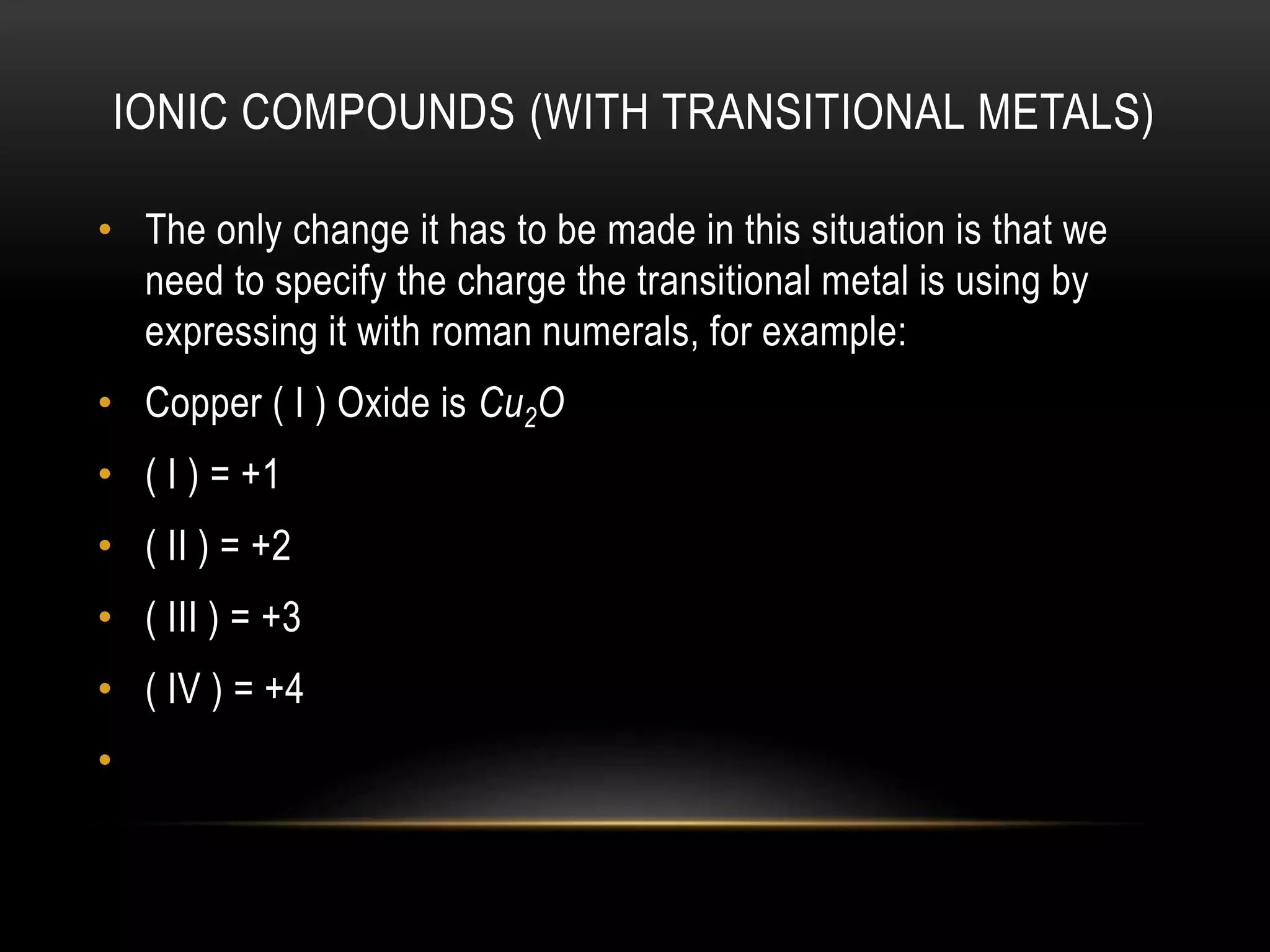 Naming and writing compounds | PPTX