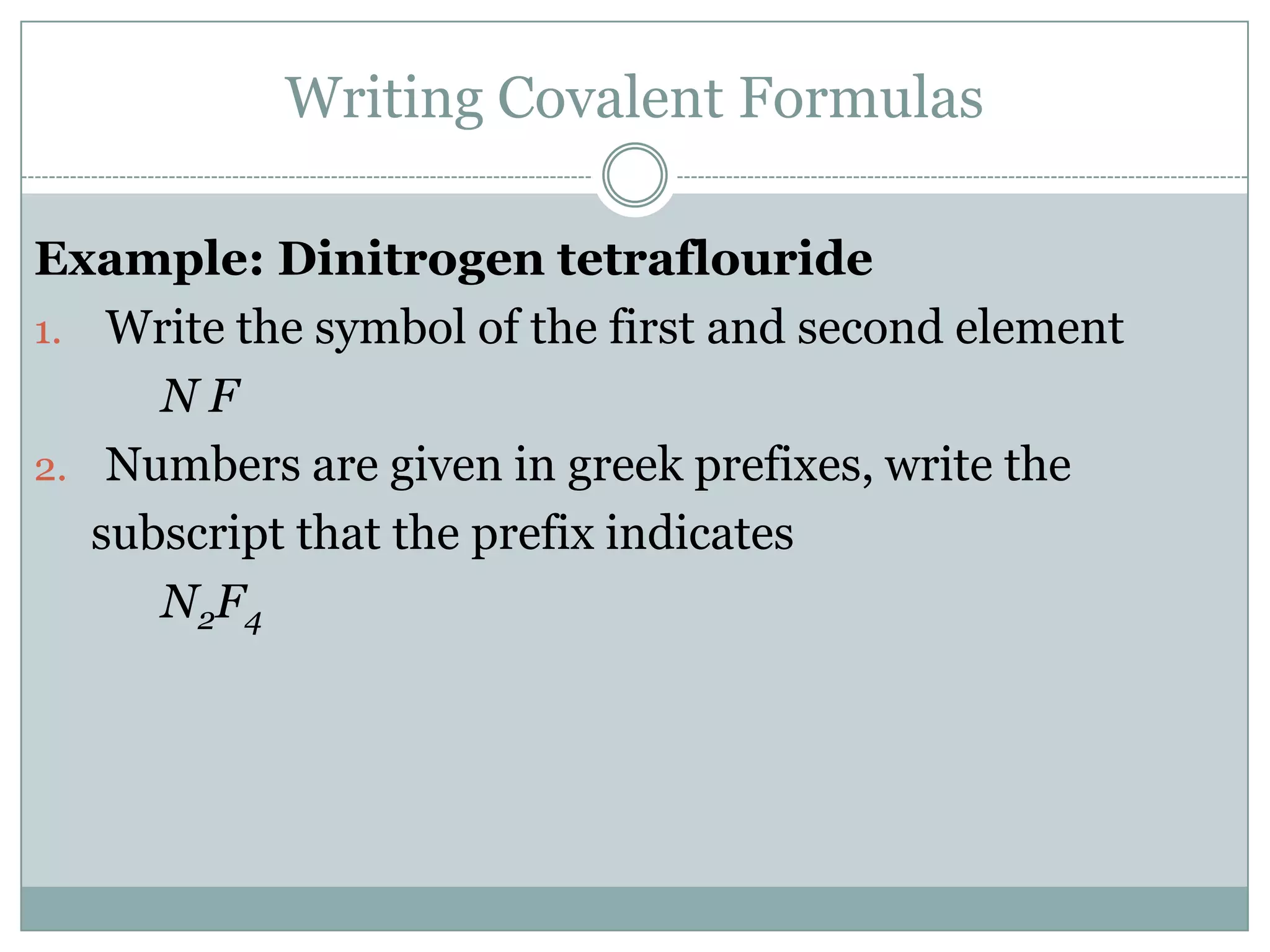 Naming and writing compounds and molecules | PPTX