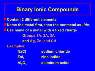 Naming binary and ternary compounds | PPT