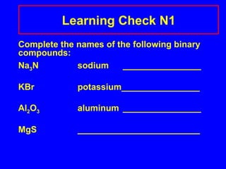 Naming binary and ternary compounds | PPT