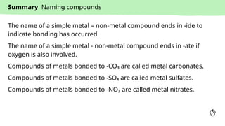 naming compound science year 8 chemistry | PPTX