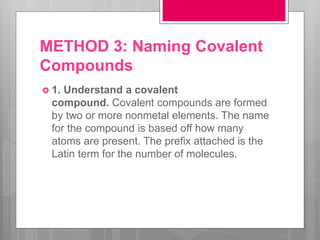 Naming Compounds