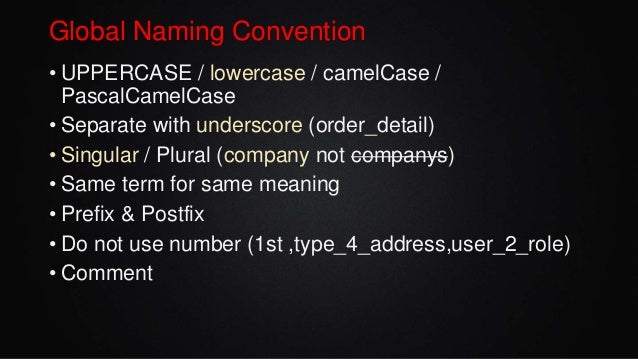 Naming convention in_database