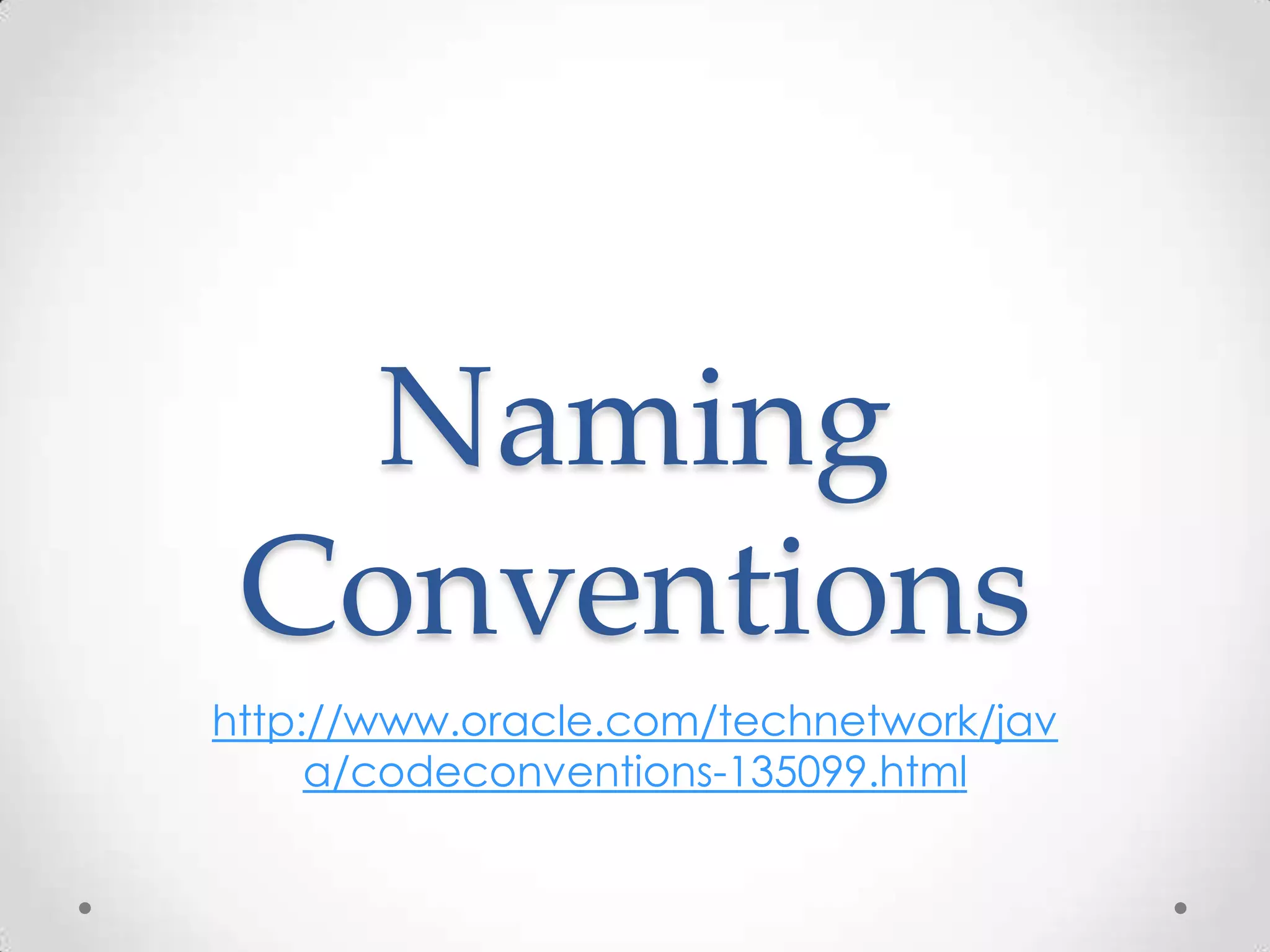 Naming conventions | PPTX