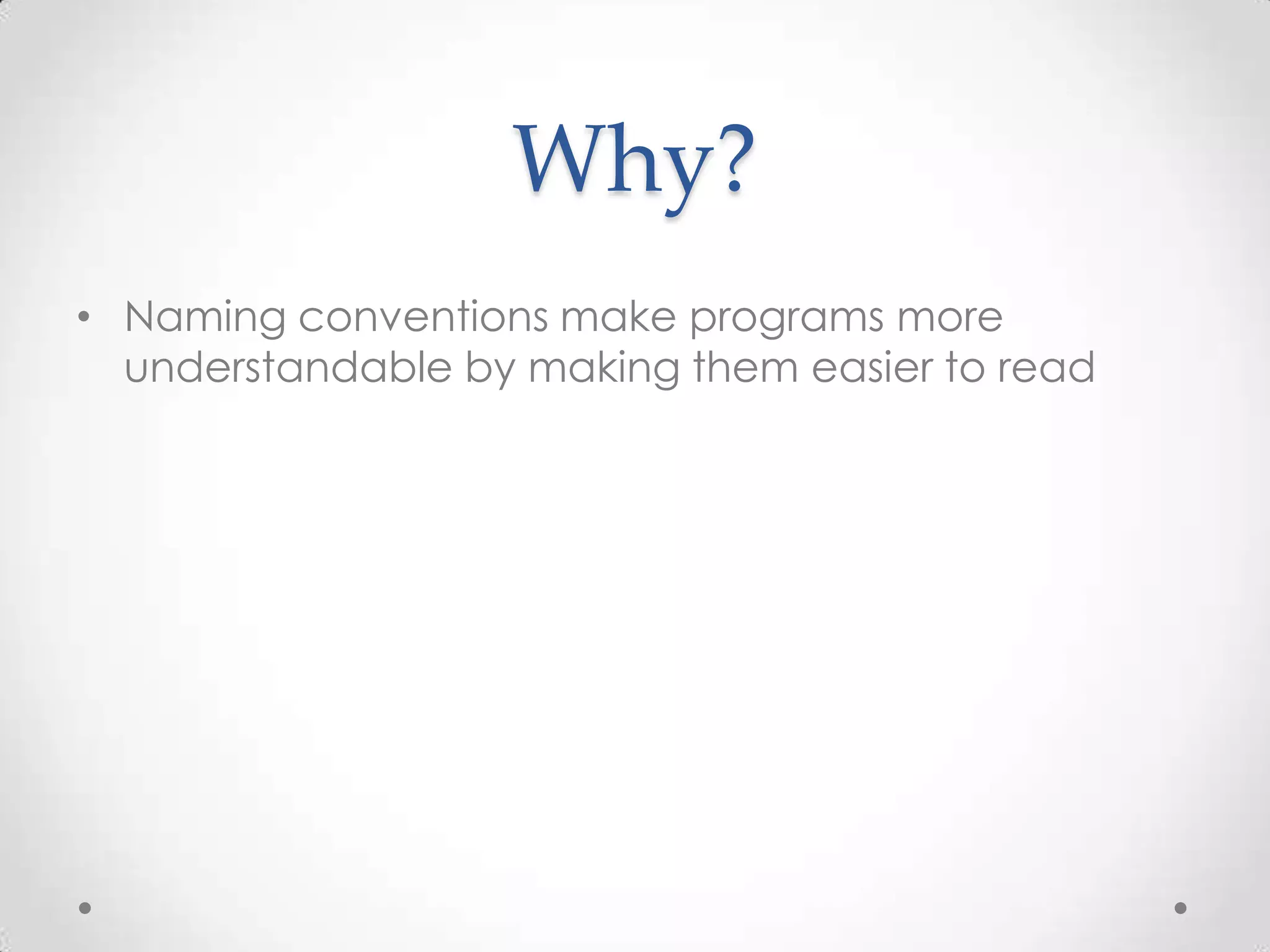 Naming conventions | PPTX