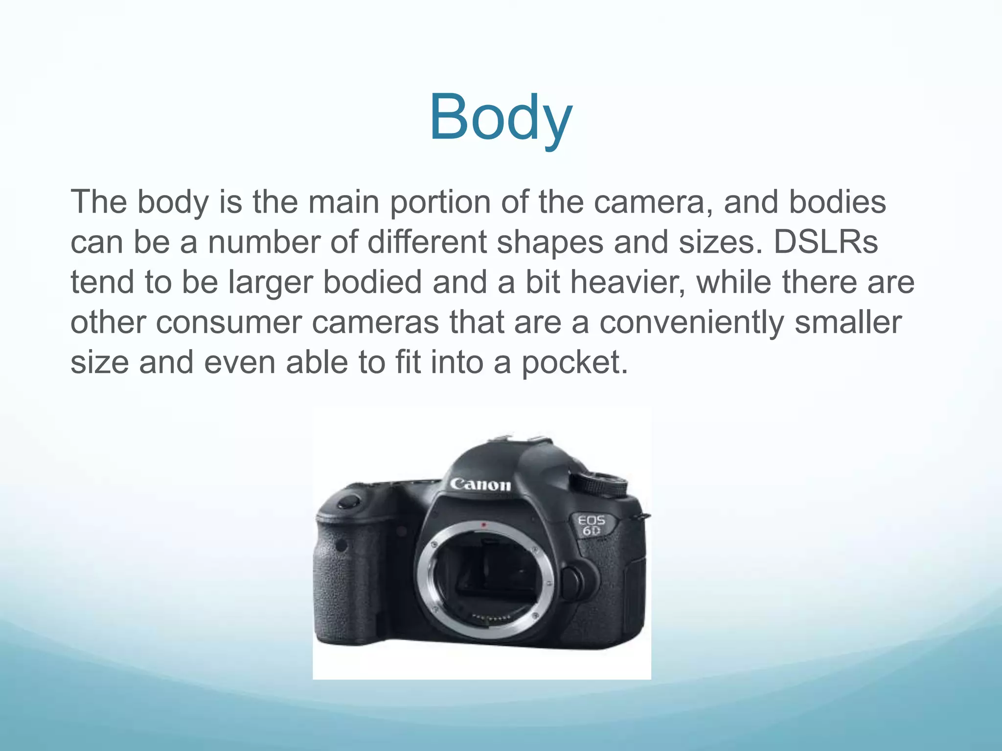 Naming different parts of a camera | PPTX