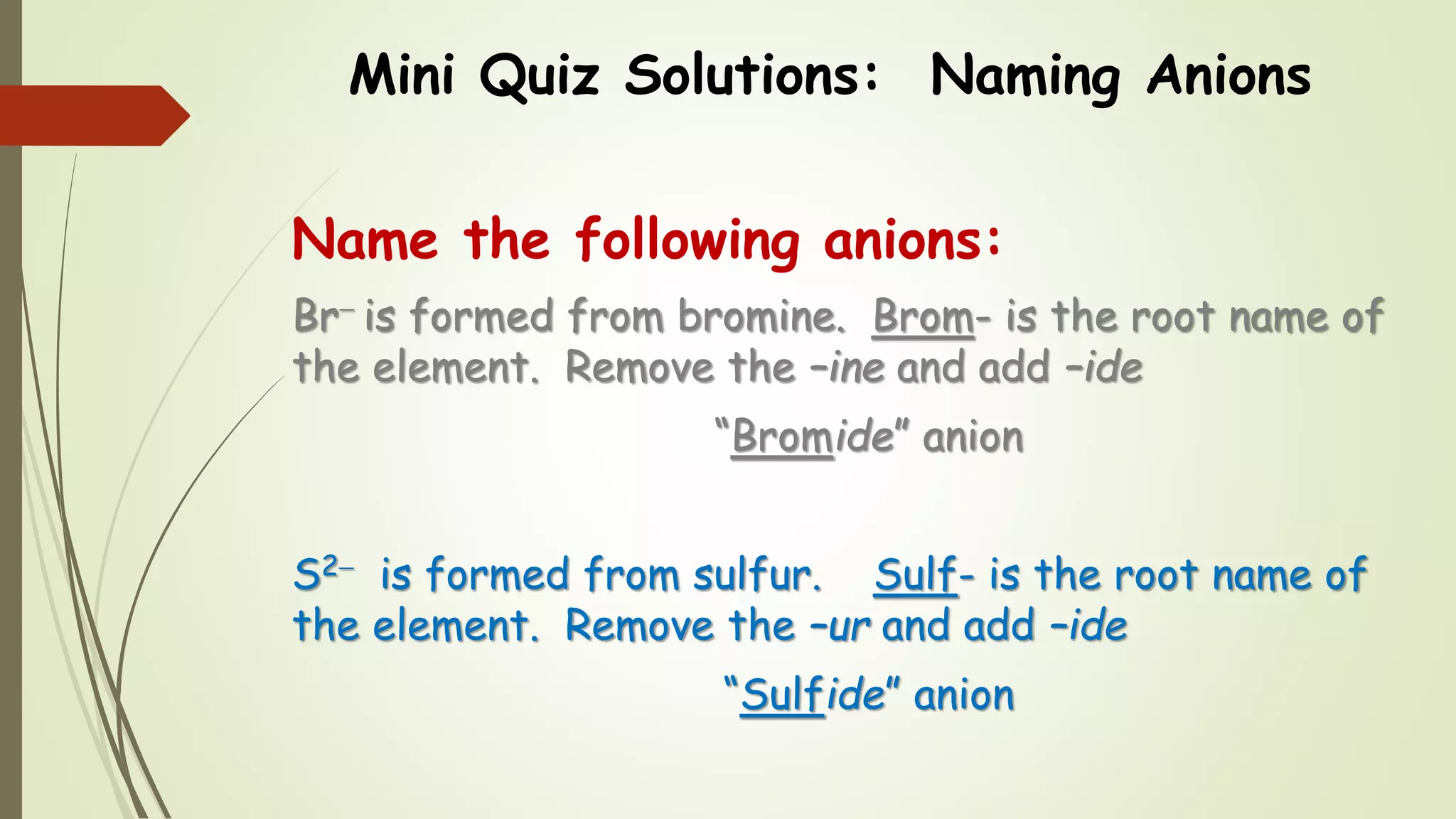 Naming ionic compounds cations anions | PPTX
