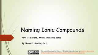 Naming ionic compounds intro | PPTX | Chemistry | Science