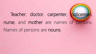 Naming Persons with the Use of Nouns | PPTX