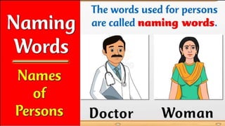 Naming Persons with the Use of Nouns | PPTX