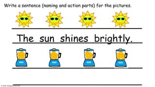Parts of the sentence in Enlish ESL kids | PPTX