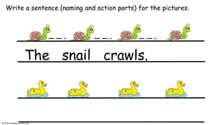 Parts of the sentence in Enlish ESL kids | PPTX