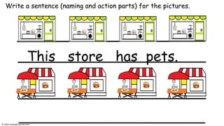 Teaching Simple Sentences - naming part and action part | PPTX