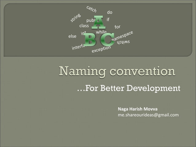 Naming standards and basic rules in .net coding | PPT | Programming ...