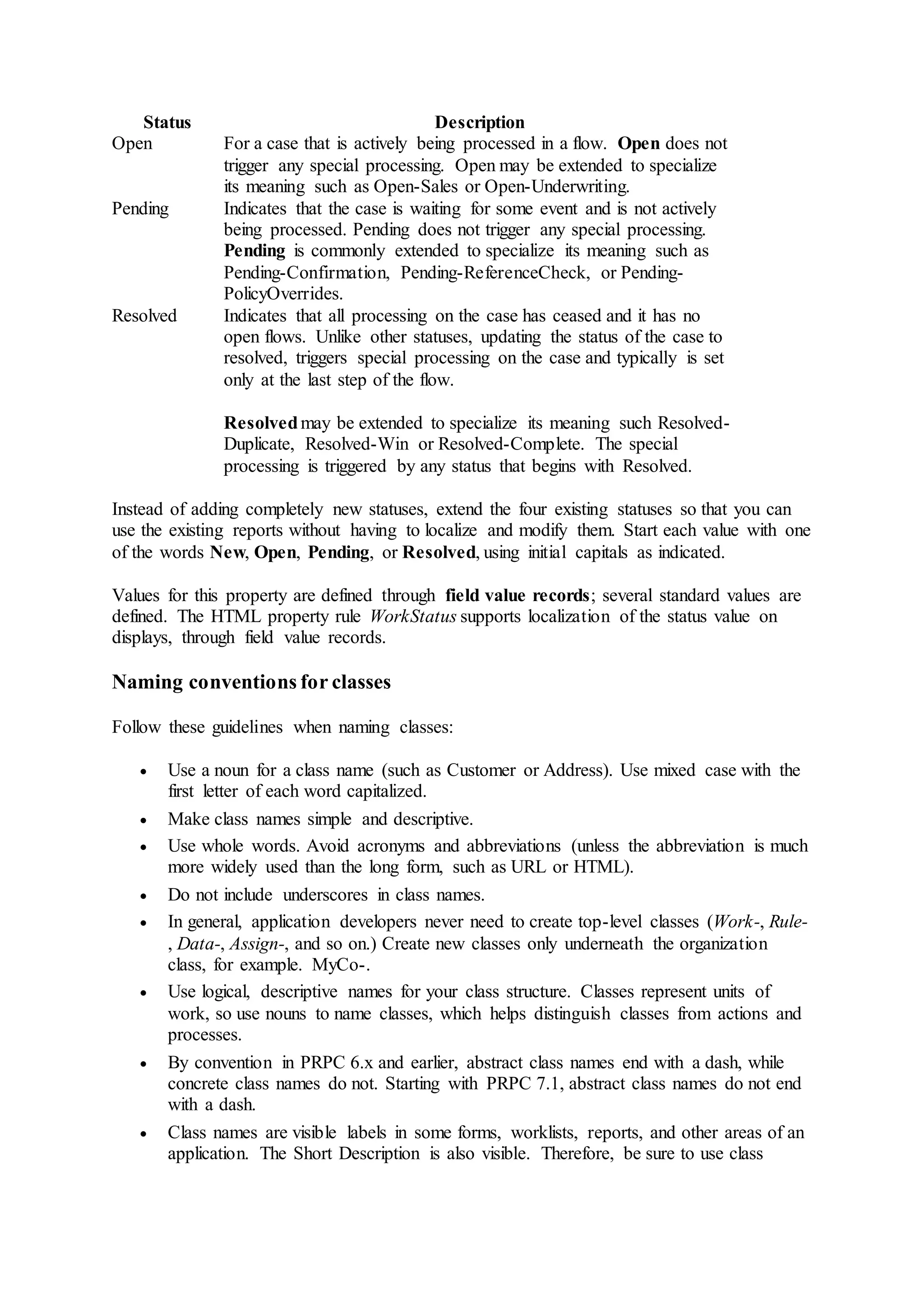 PEGA Naming standards for pega rules | PEGA PRPC Training | DOCX