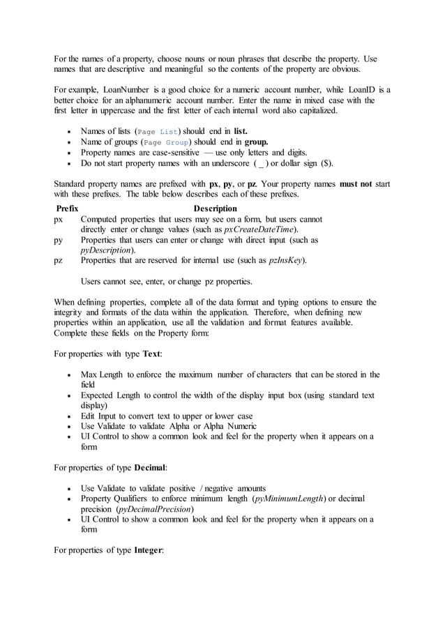 PEGA Naming standards for pega rules | PEGA PRPC Training | DOCX | Programming Languages | Computing