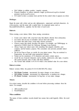 PEGA Naming standards for pega rules | PEGA PRPC Training | DOCX