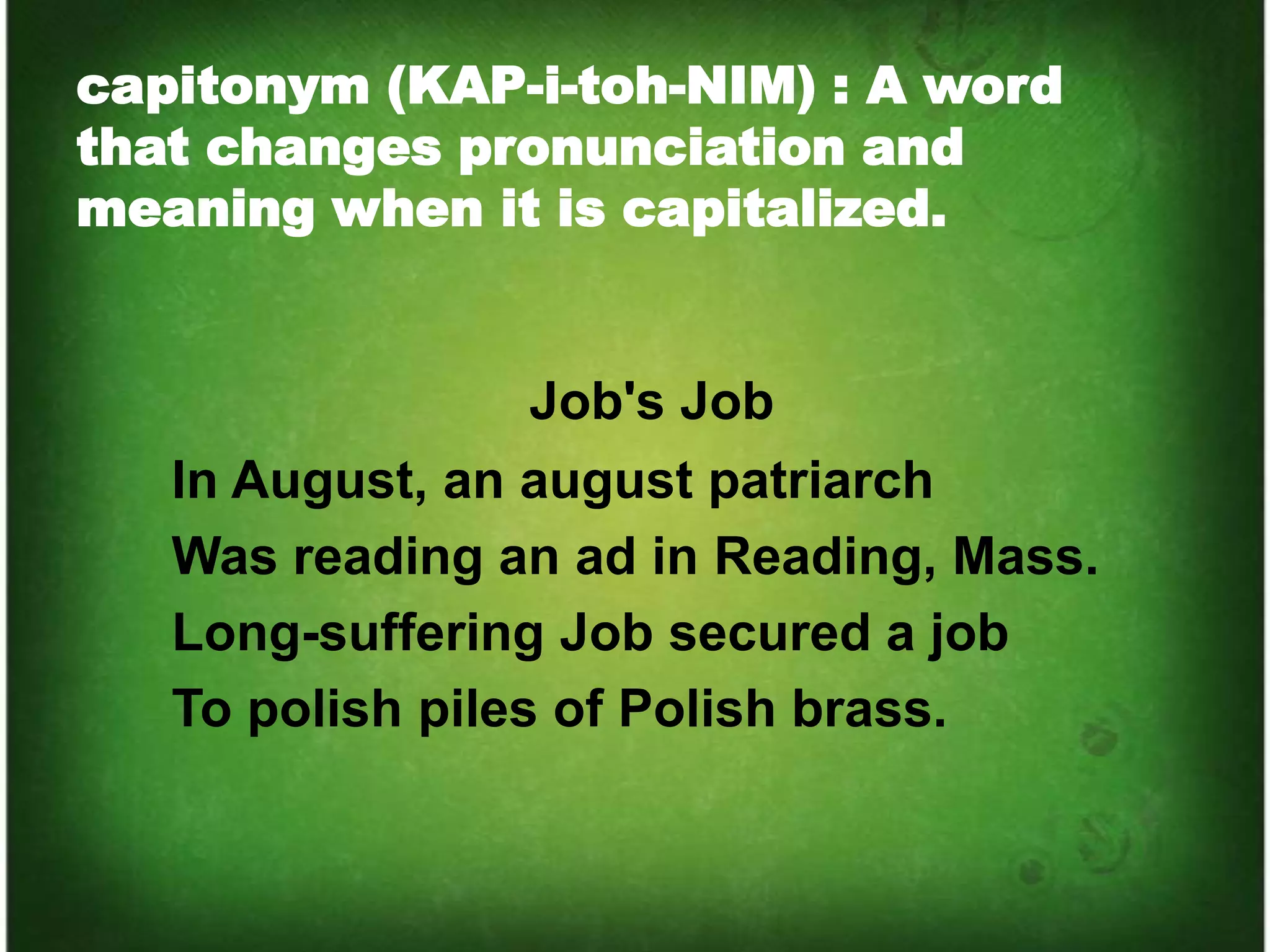 Naming the nyms | PPTX