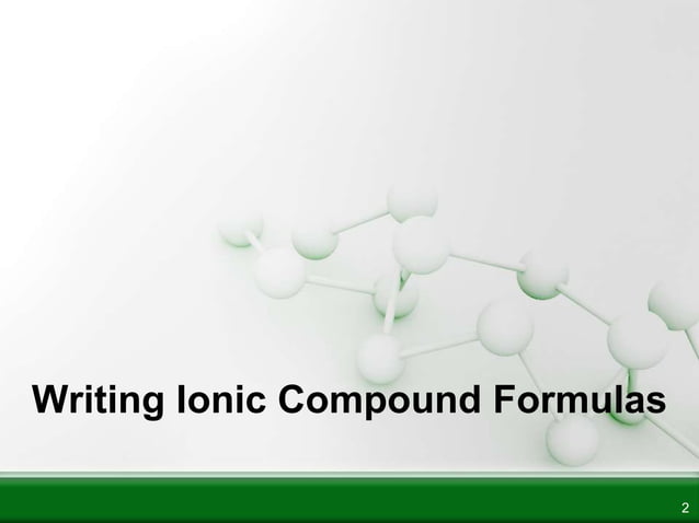 Naming & Writing Ionic Formulas PowerPoint | PPTX