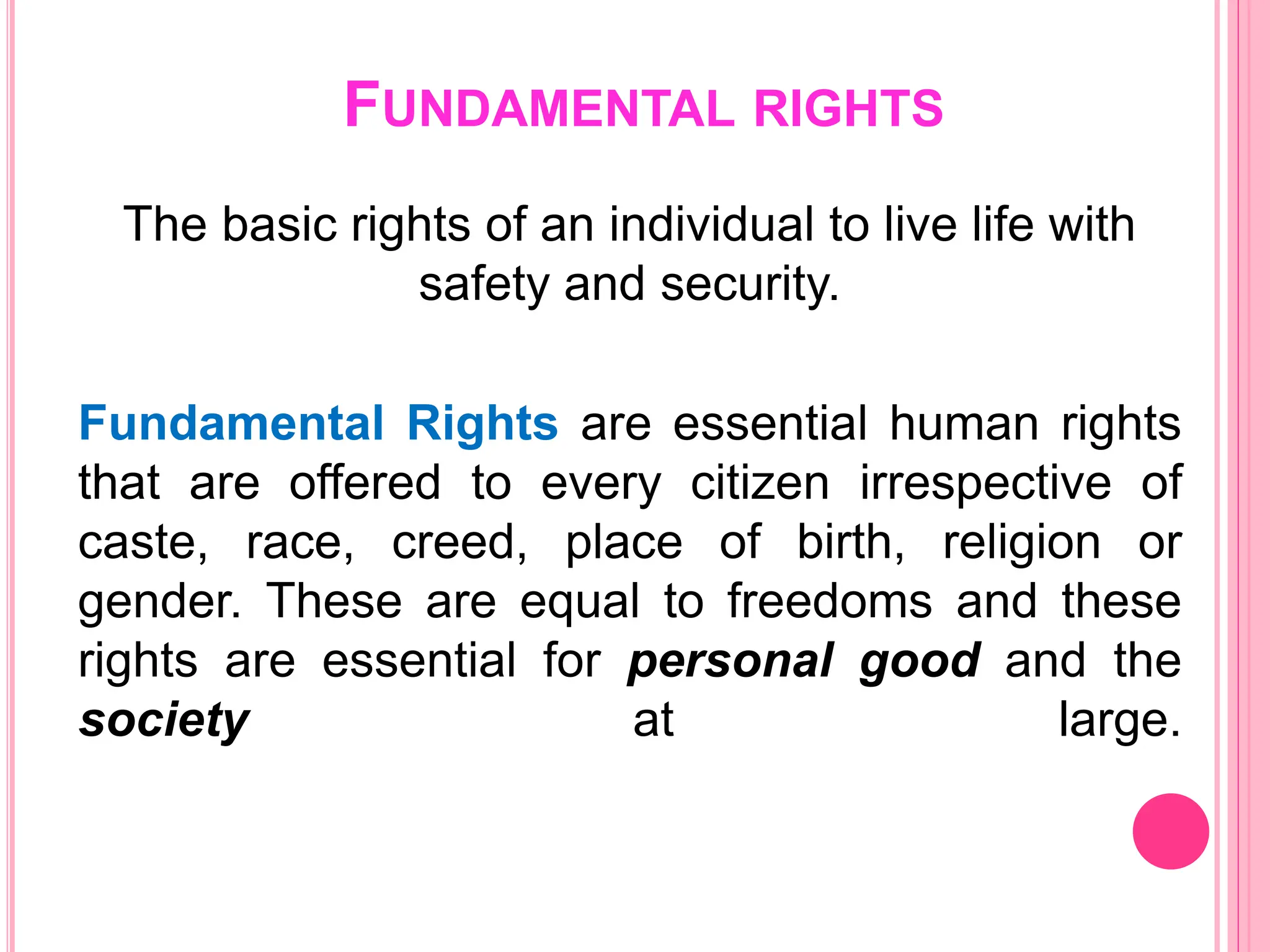 fundamental rights and duties for school students | PPT